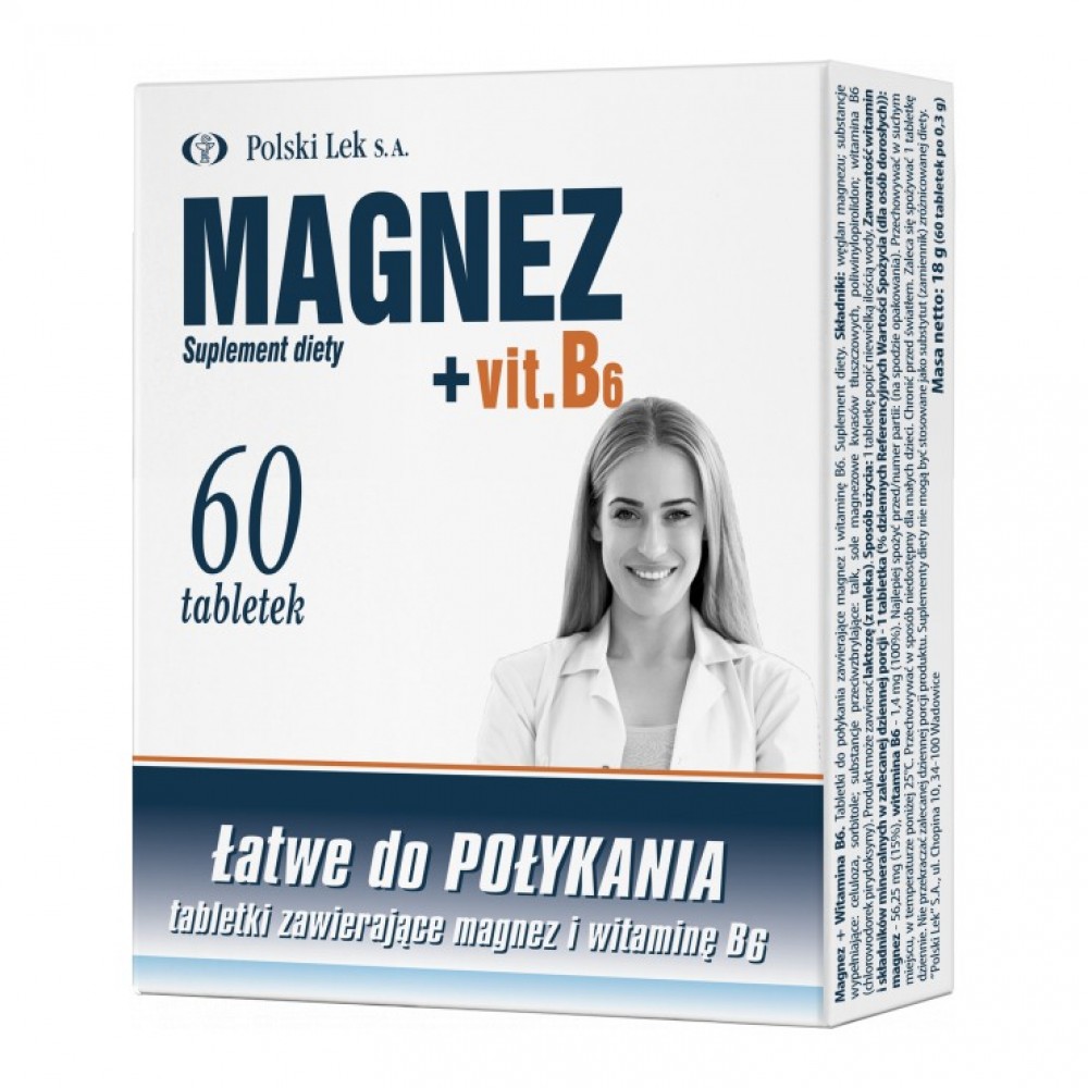 Magnesium + Vitamin B6 60 tablets - Health Shop UK - Free Delivery